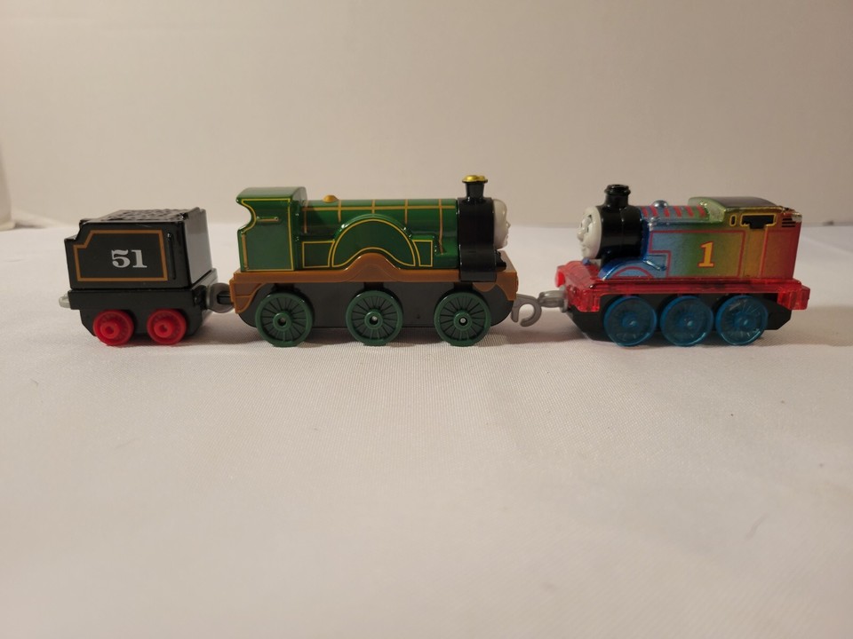 2 die Cast Thomas & friends Trains. Rainbow Thomas (RARE) & Emily ...