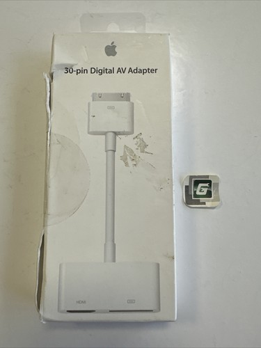 Apple Digital A/V Adapter - White 30pin A1422 GENUINE OEM Open Box | eBay