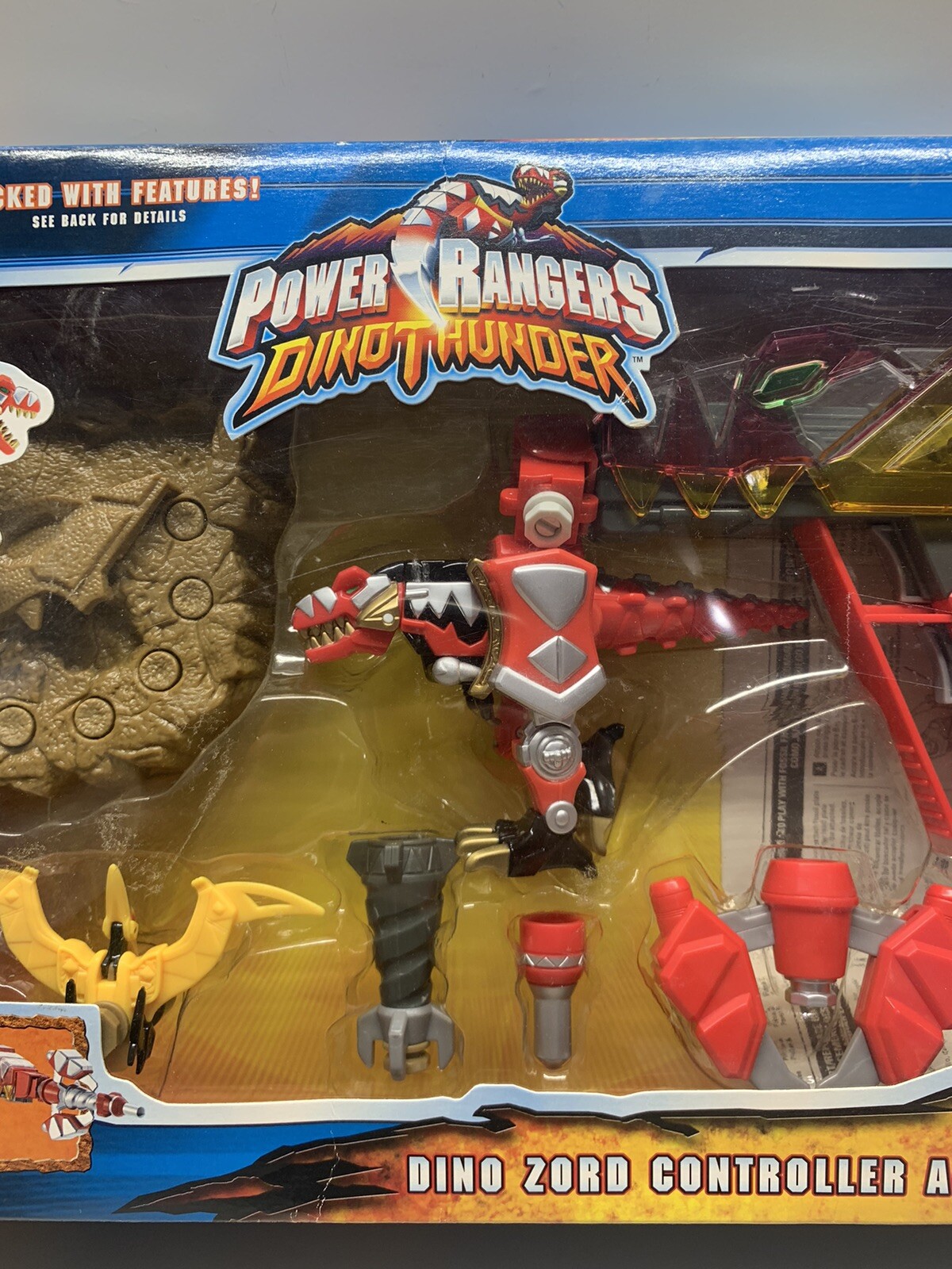 Power Rangers Dino Thunder Dino Red Zord Controller Fossil Finder ...
