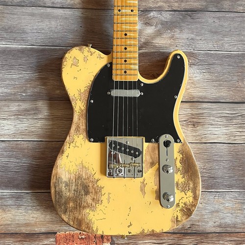 Aged Custom Shop Yellow Electric Guitar Handed Heavy Relics Shipping ...