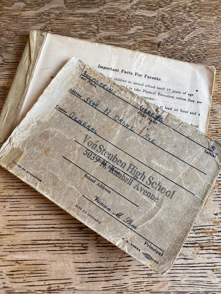 Lot of 3 Antique Report Cards Grade Book 1940s 1950s High School | eBay