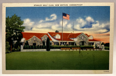 Stanley Golf Club, New Britain, Connecticut CT Vintage Linen Postcard ...