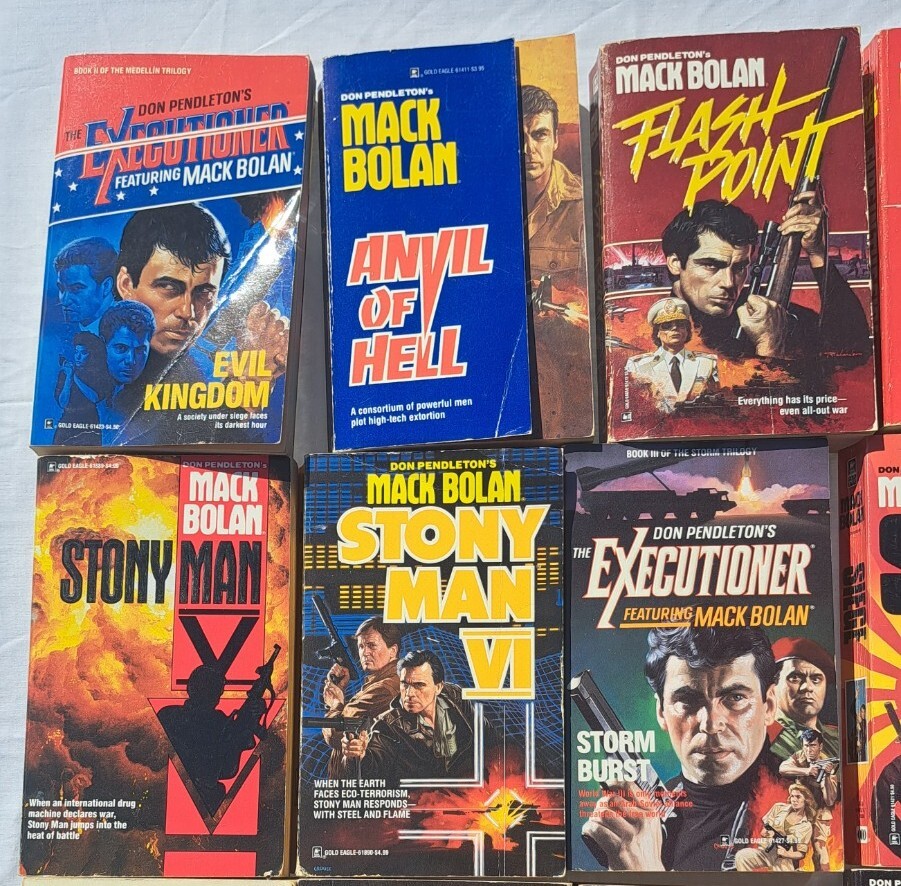 Don Pendleton Lot of 24 MACK BOLAN Vintage Paperbacks, Adventure, Very ...