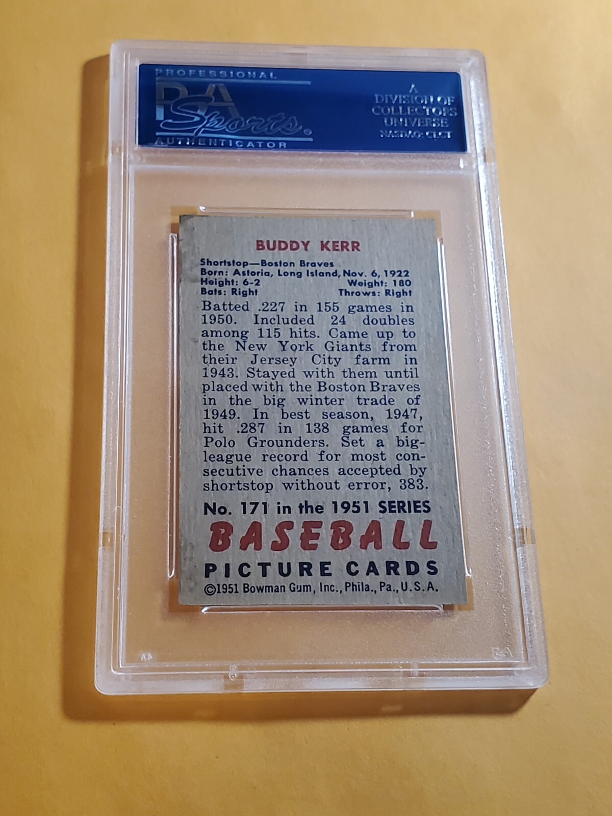 1951 Bowman - #171 Buddy Kerr for sale online | eBay