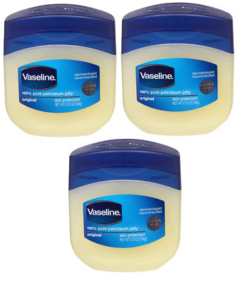 3X VASELINE ORIGINAL 3.75 oz Skin Protective Pure Petroleum Healing ...