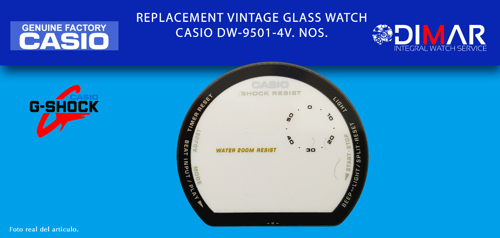 Replacement Original Watch Glass Casio G-Shock. DW-9501-4V. NOS | eBay UK
