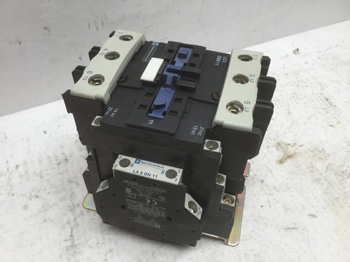Telemecanique LC1D8011 Contactor 125A 120V LC1-D8011 WITH LA8DN11 LA 8 ...