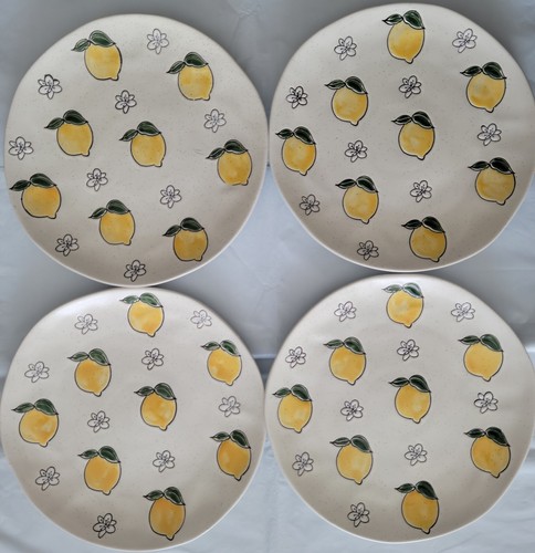4x Spectrum Designz InHomeStylez Lemon Bloom 11" Dinner Plate Set 2020 ...