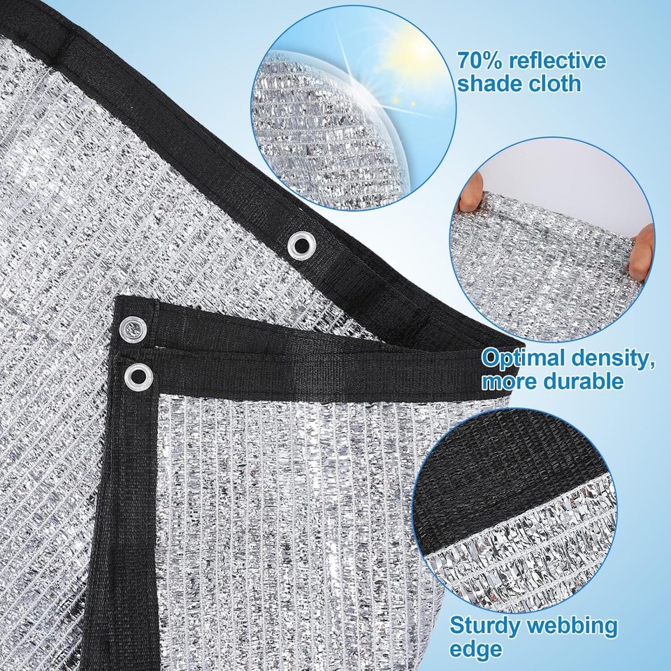 Aluminet Shade Cloth 85% Reflective Shade Netting Sun Shade Cover for ...