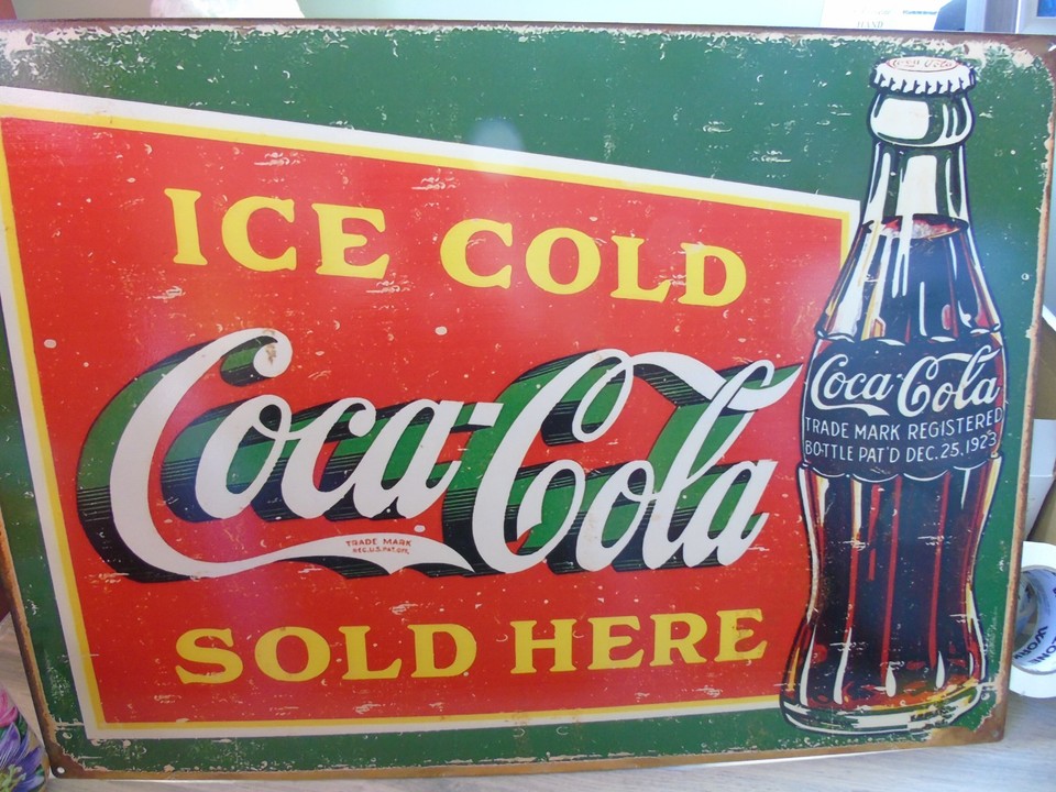 COCA COLA Large Reproduction Metal Sign 70cm x 50cm | eBay UK