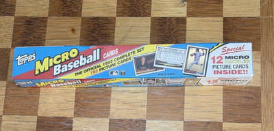 1992 Topps Micro Baseball Card Complete Set 792 cards + 12 Micro Gold ...