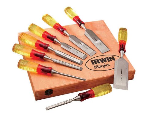 Irwin Marples 8 Piece M373 Split Proof Wood Chisel Set 6-50mm in Wooden ...