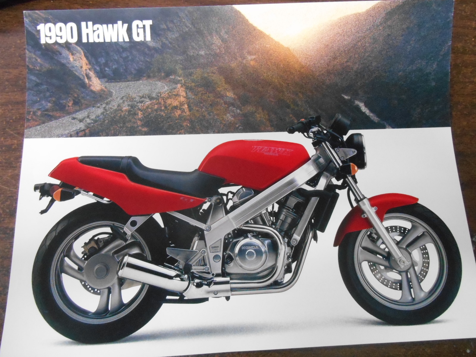 Vintage Honda Features and Specification Chart Brochure 1990 Hawk GT #5 ...