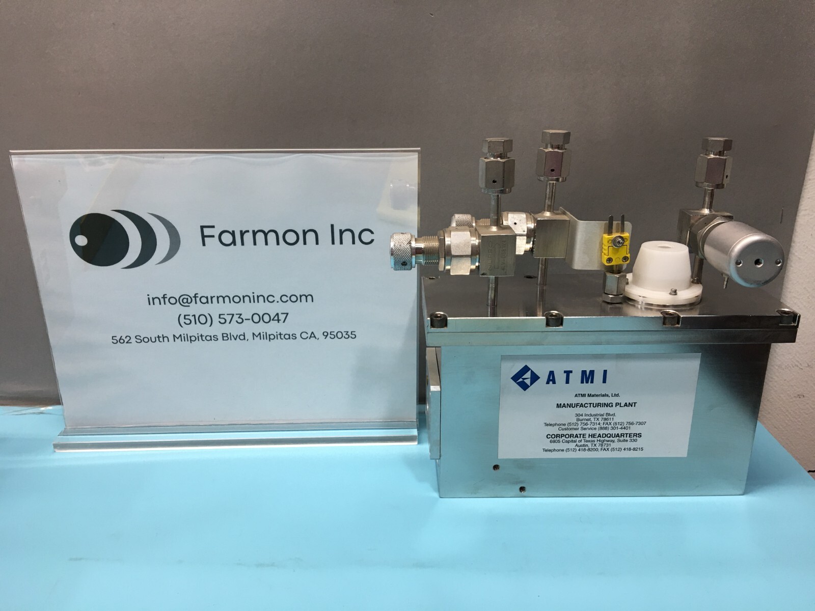 ATMI Ampule Bubbler, AMAT P5000, CVD, Nupro 6LV-DSBW4, 6LV-BNBW4-C ...