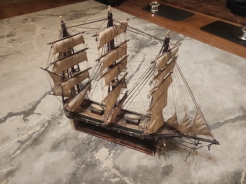 Antique Fully Built Wooden Model Ship 33” The President Frigate Year ...