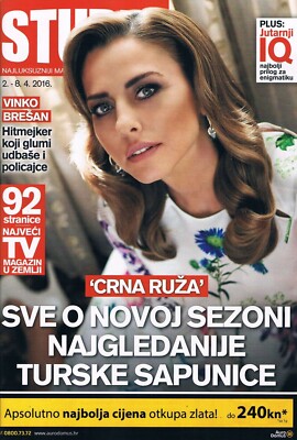STUDIO April 2016 CROATIAN TV PROGRAM MAGAZINE cover ECE USLU | eBay