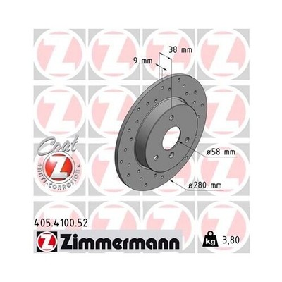 ZIMMERMANN Disque de frein pour SMART 405.4100.52 | eBay