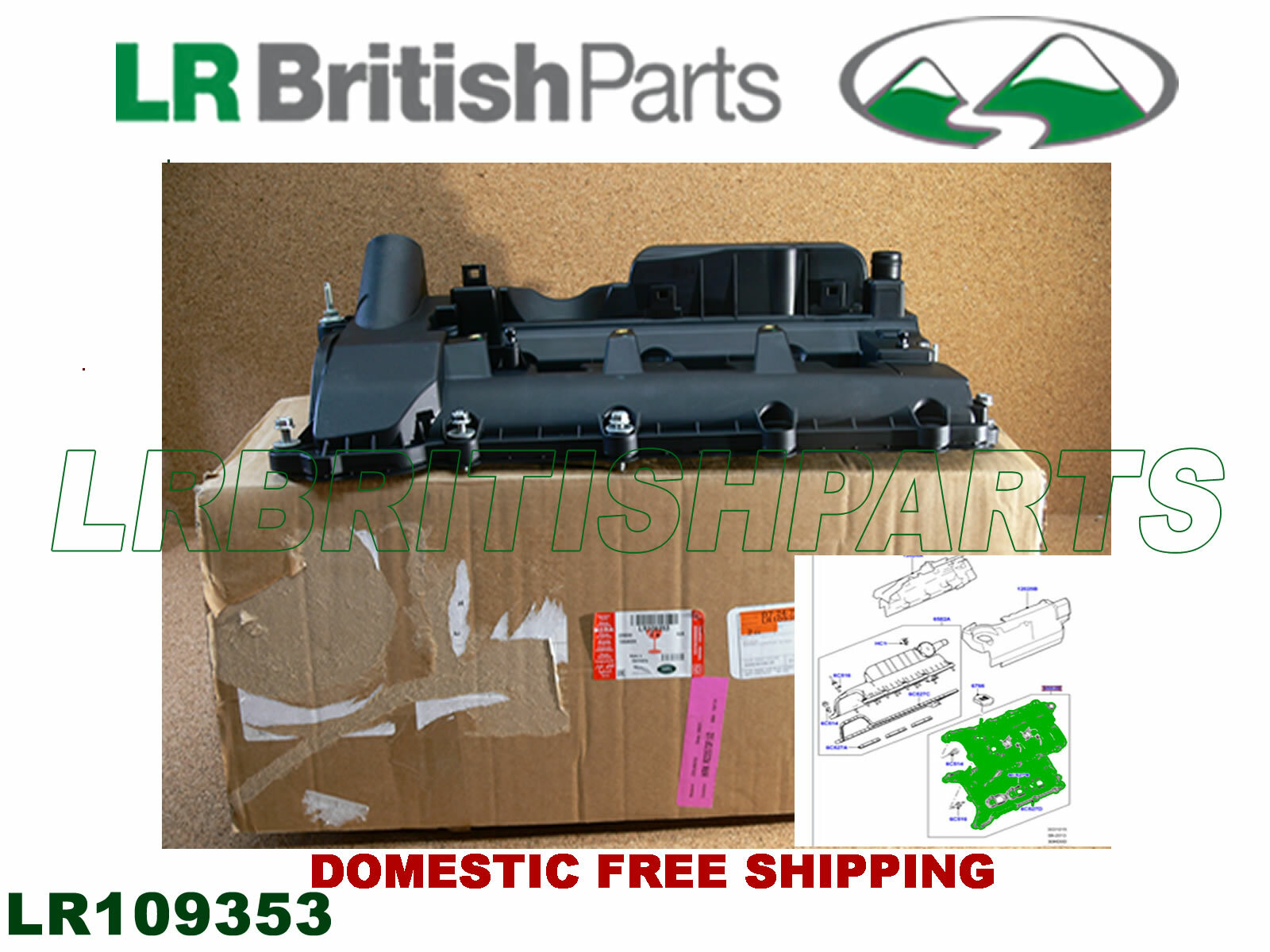 LAND ROVER CAMSHAFT COVER LH RANGE ROVER 13 SPORT 14 DISCOVERY VELAR ...