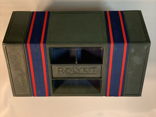 ROLYKIT Blue Vintage Rollup Storage Box Crafts Fishing Sewing Jewelry ...