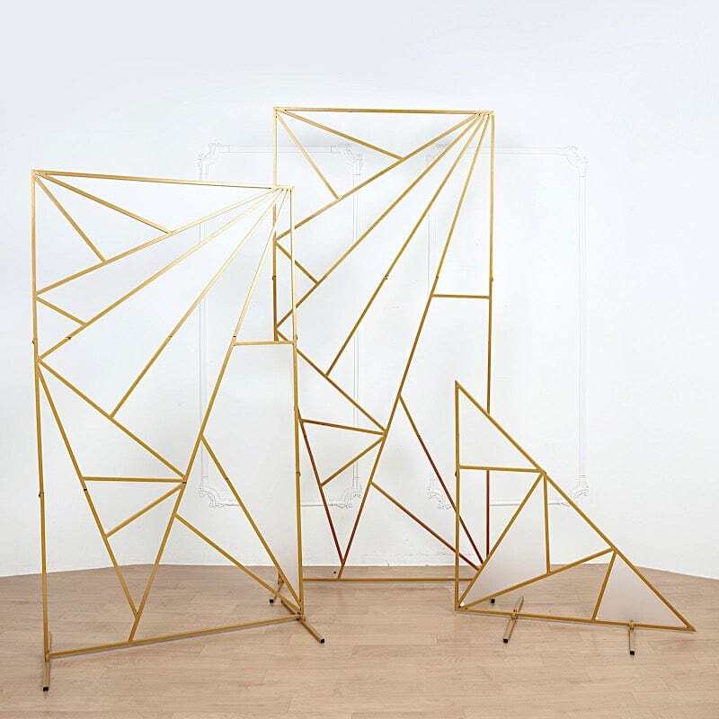Gold Metal Rectangle Geometric BACKDROP STAND Wedding Arch Party ...