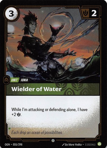 Wielder of Water Foil 055/298 Origins Riftbound League of Legends ...