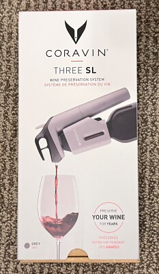 CORAVIN Model Three SL Wine Preservation System Grey- New In Box ...