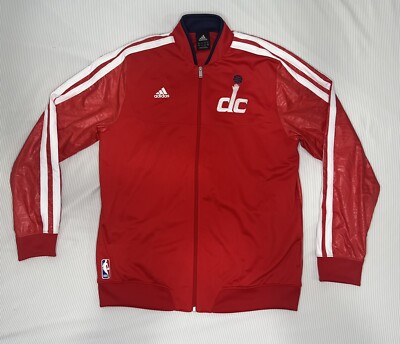 Washington Wizards NBA Adidas On Court Jacket Warm-Up Red Mens Size L ...