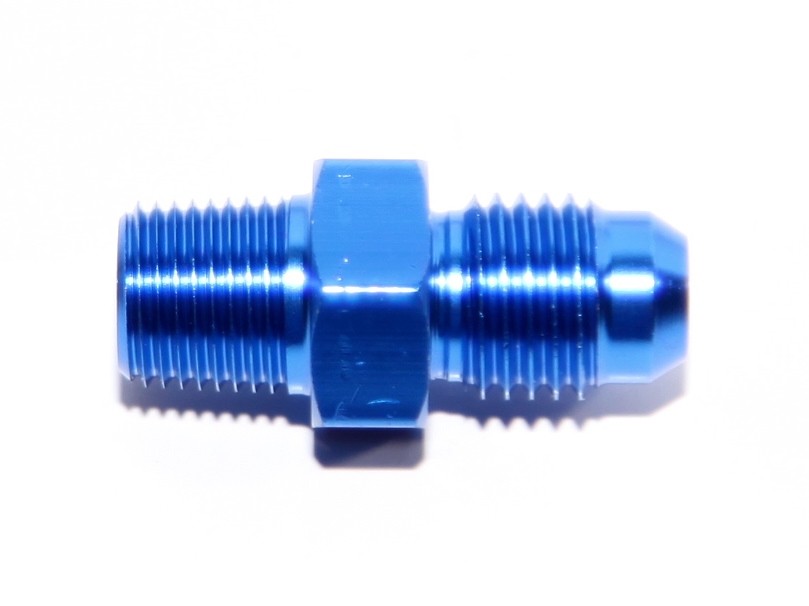 4AN AN-4 TO 1/8" NPT Male Thread Aluminum Anodized Fitting Adapter BLUE ...