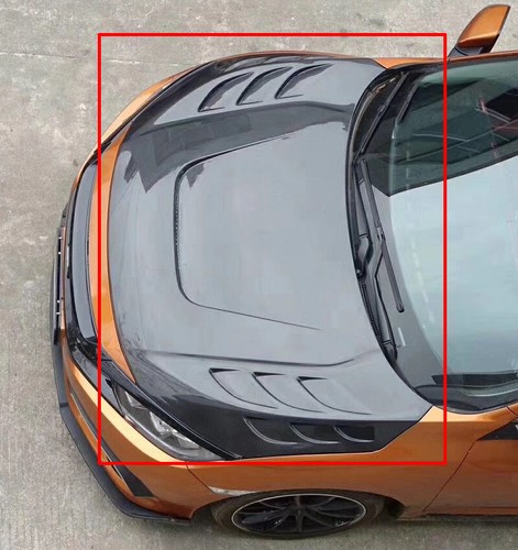 For 2016-2021 Honda Civic Front Bonnet Engine Hood Lid Carbon Fiber C ...