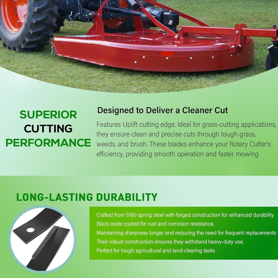 2 Pack 7556BH Blade fits Bush Hog 1315 206 2315 2415 256 2610 2615 2720 ...