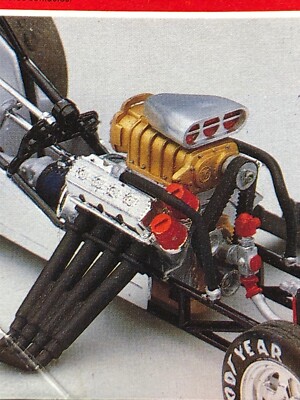 FOB Hemi Funny Car Engine W Blower Drag Race NO HEADERS 1:24 RVL LBR ...