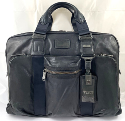 Tumi Alpha Bravo McNair Slim Briefcase Laptop Bag Leather 92611DH2 ...