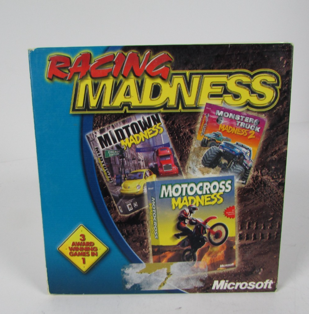 Microsoft Racing Madness PC CD-ROM 3-Game Pack Midtown Motocross ...