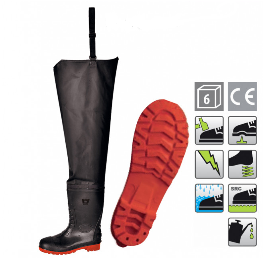 Stivali Alti da Pesca Lavoro in Gomma Antinfortunistici Scafandro Tutto ...