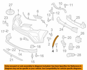 52112-42110 Toyota Extension, front bumper, rh 5211242110, New Genuine ...