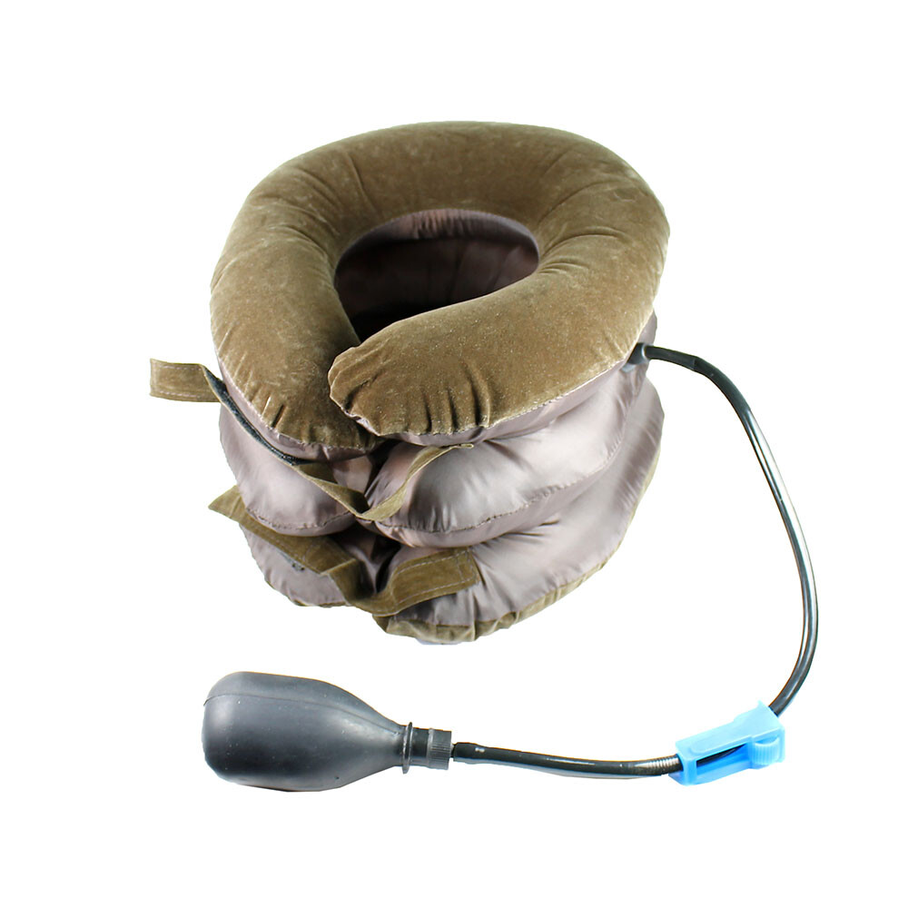 Brown Inflatable Neck Collar for Neck Pain and Shoulder Pain ...