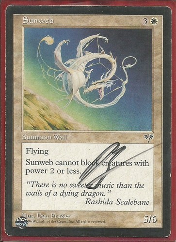 MTG - Sunweb (Mirage) - Artist Autograph - Dan Frazier Autograph | eBay
