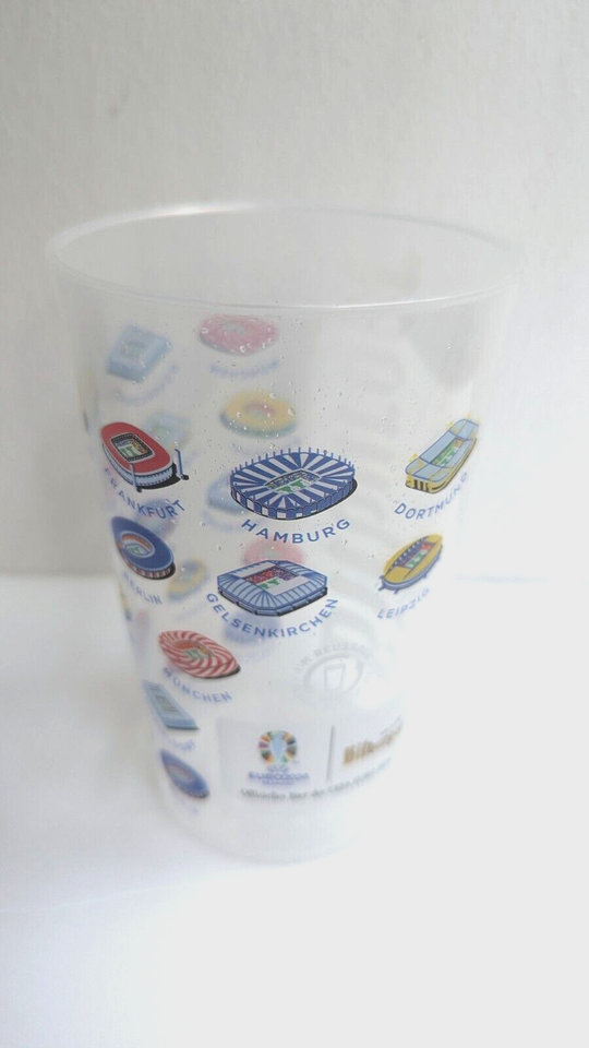 Euro 2024 Germany Souvenir Plastic Pint Bitburger Beer Glass Cup UEFA ...