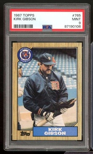 Kirk Gibson Card 1987 Topps #765 PSA 9 | eBay