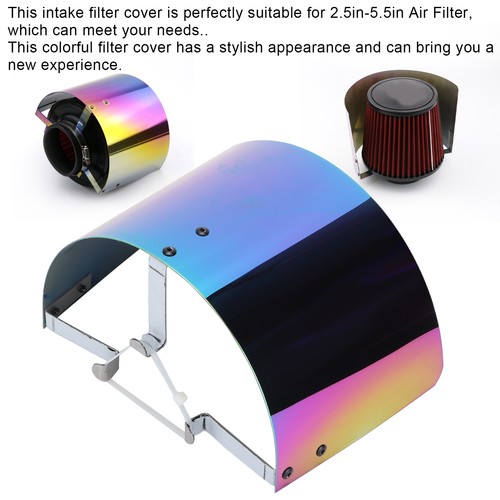 Intake Filter Cover Colorful Heat Shielding T‑304 Stainless Steel for 2 ...