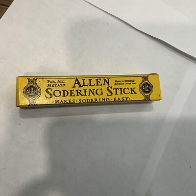 Vintage, Poss Antique Allen "Sodering" (Soldering) Stick In Box ...