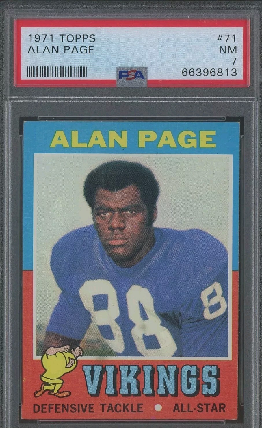 1971 Topps Football #71 Alan Page Minnesota Vikings HOF PSA 7 NM | eBay