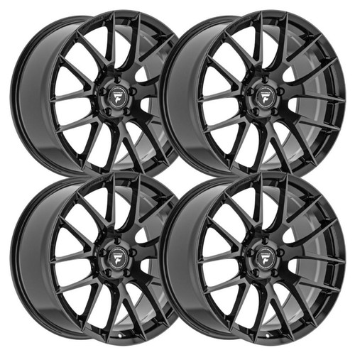 (Set-4) Fittipaldi Street 360B 19X9.5 5X112 45mm Gloss Black Wheels ...
