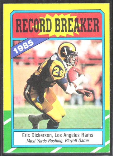 1986 Topps Eric Dickerson #2 RB Los Angeles Rams Vintage HI GRADE | eBay