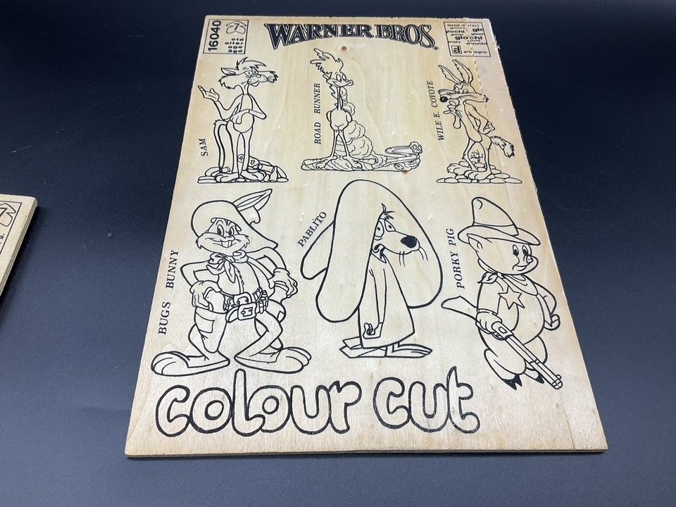 1970# Vintage HANNA & BARBERA WARNER BROS COLORFORMS PANELS WOOD ...