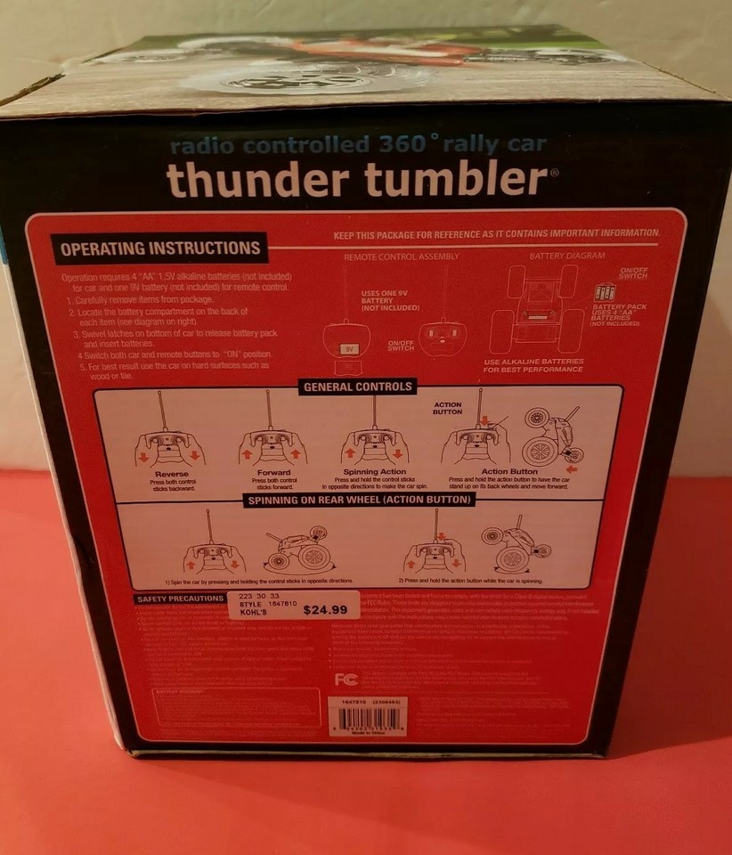 THE BLACK SERIES 360 Rally Car Blue THUNDER TUMBLER Radio Controlled ...