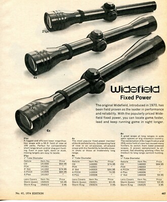 1974 Print Ad of Redfield Widefield Fixed Power Rifle Scopes | eBay