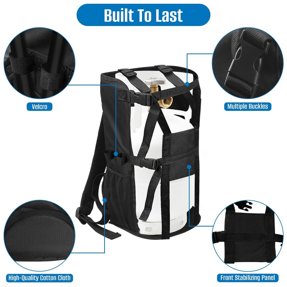 Propane Tank Backpack, Heavy Duty 600D Oxford Fabric Cylinders Tank ...