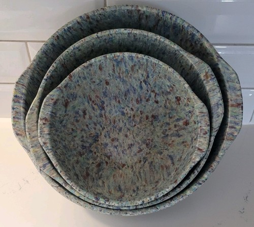 Vtg Melamine Melmac Confetti Splatter Stacked Mixing Bowls Set Of 3 ...