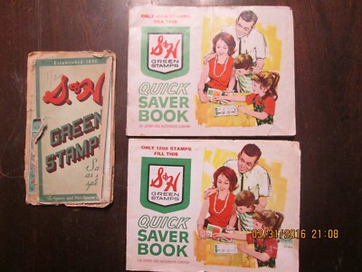 Vintage S&H Green Stamps and Booklets "Quick Saver Book" | eBay